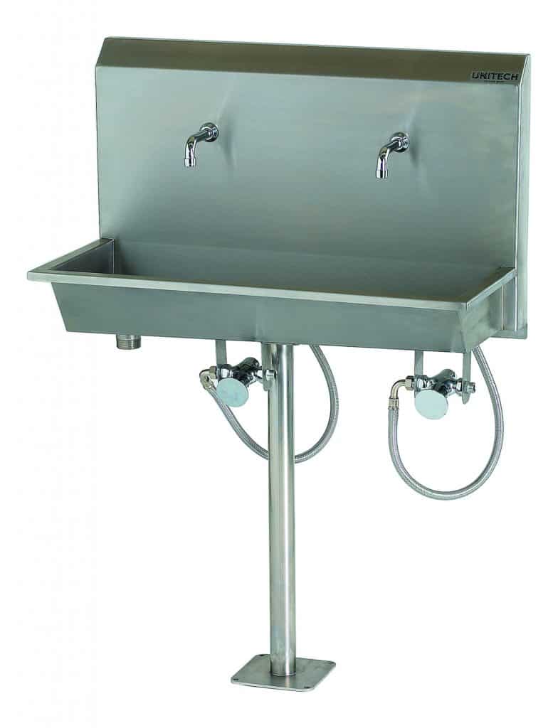 Knee Operated Sink - Stainless Steel | Hands Free Wash Basin