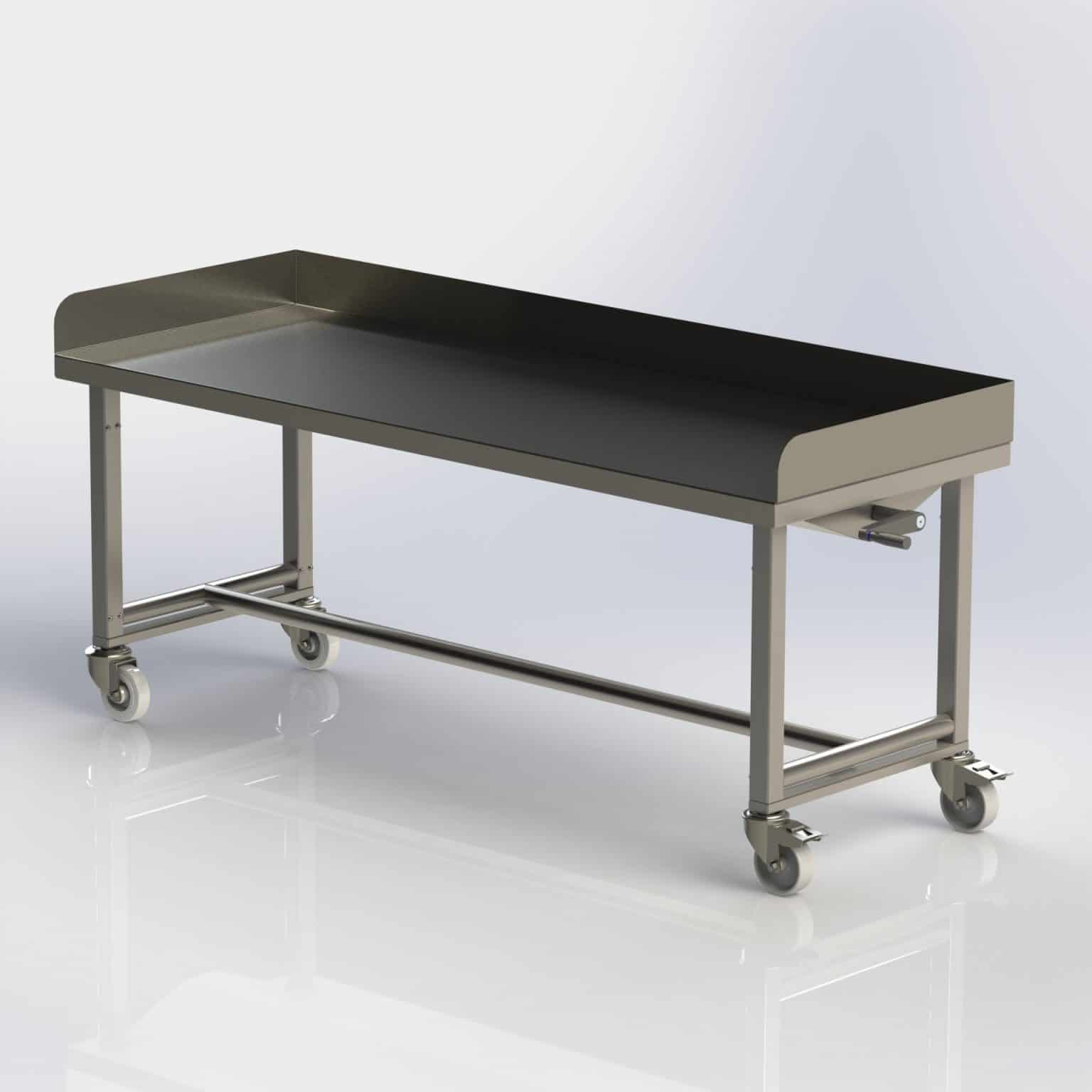 Adjustable Height Stainless Steel Table - Mobile | Unitech