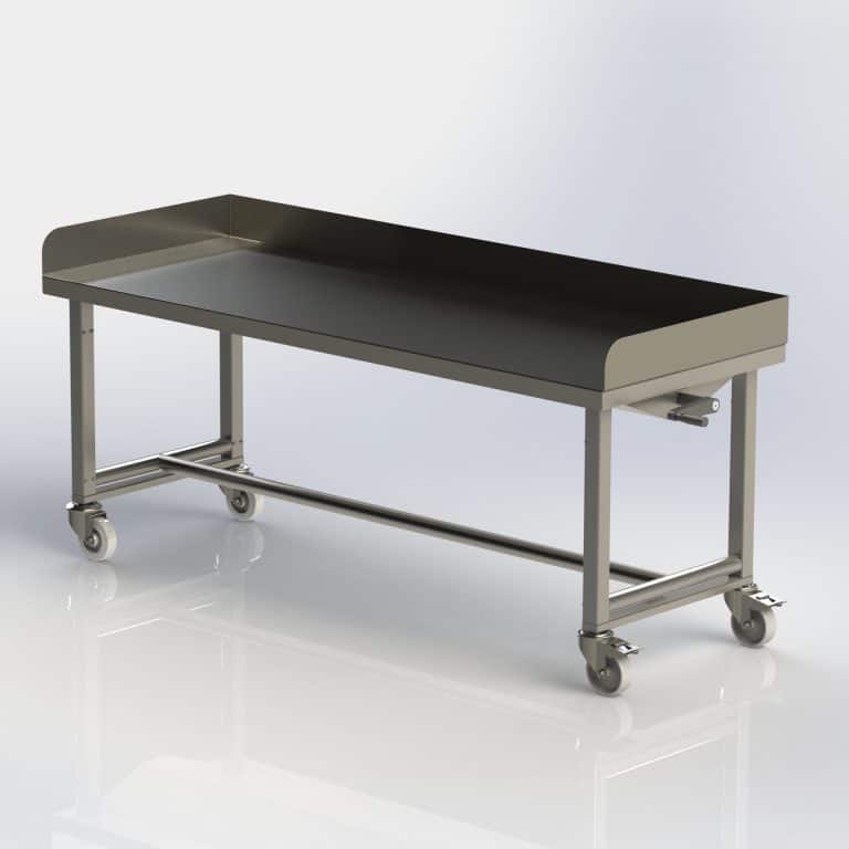 Adjustable Height Stainless Steel Table - Mobile | Unitech